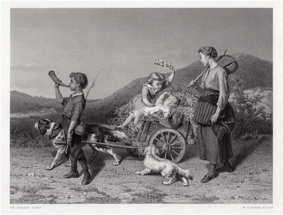 Théodore Gérard | Theodore Gerard A Triumphal Procession 1872 engraving ...