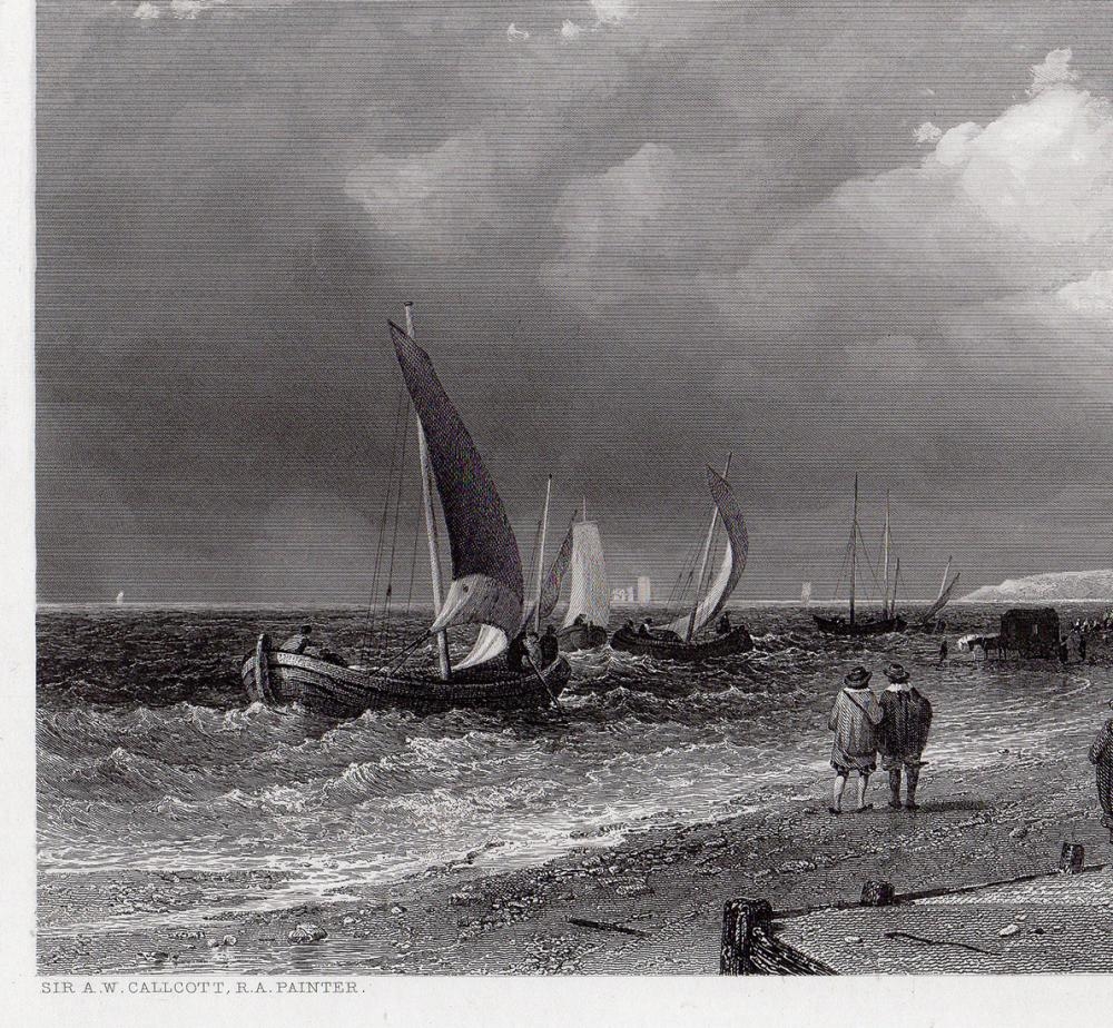 John Calcott Horsley | John Callcott Horsley 1800s Engraving Sea-Shore ...
