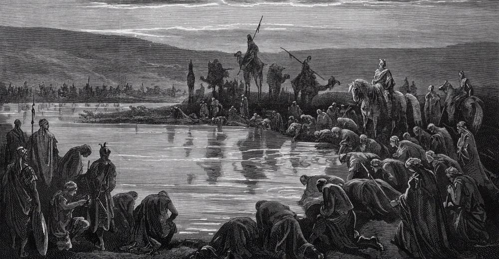 Gustave Doré | 1800s Gustave DORE'S BIBLE Woodcut Gideon Chooses His ...