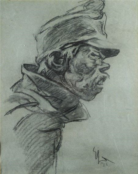 Enrico Sacchetti | Caricatura di soldato austriaco, 1918 (1918) | MutualArt