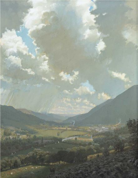 David Woodford | The Dovey Valley at Dinas (1972) | MutualArt