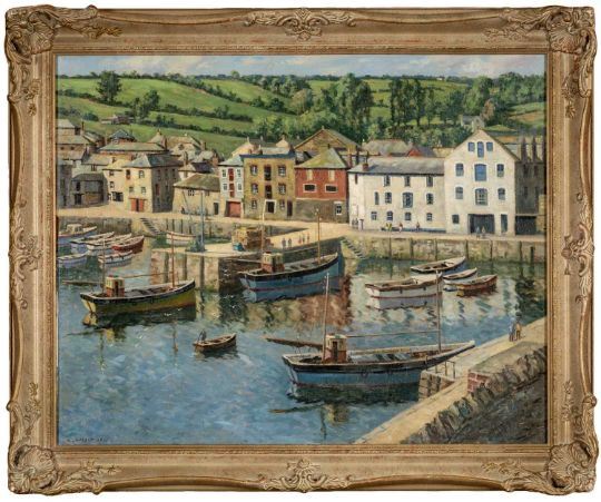 W. Lambert Bell | harbour scene | MutualArt