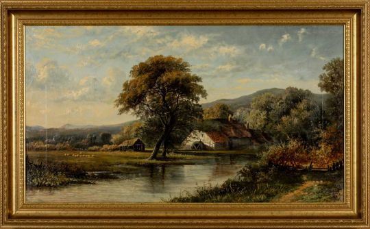 Octavius T. Clark | landscape with mill (1883) | MutualArt
