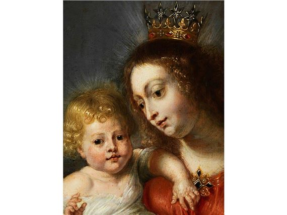 Erasmus Quellinus | DIE GEKRÖNTE MARIA MIT DEM JESUSKIND (1607) | MutualArt