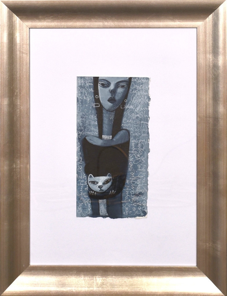 Constantine Popov | Madeline with Cat | MutualArt