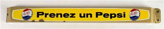 Block | Vintage French Pepsi-Cola Metal Advertisment (Door Handle ...