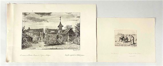 Marcel Jacque | La maison de Theodore Rousseau et l'Eglise de Barbizon ...