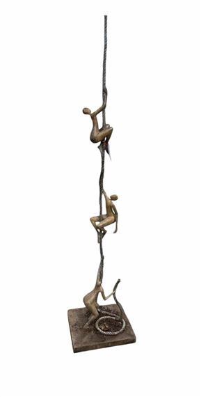 Tolla Inbar | Tolla Inbar - A very large unique bronze rope sculpture ...