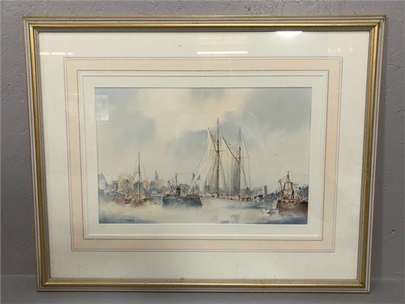 Alan Stark | Yachts in a harbour | MutualArt