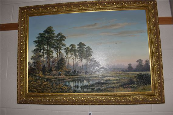 Don Vaughan | A NOSTALGIC SCENE WITH HEAVY HORSES | MutualArt