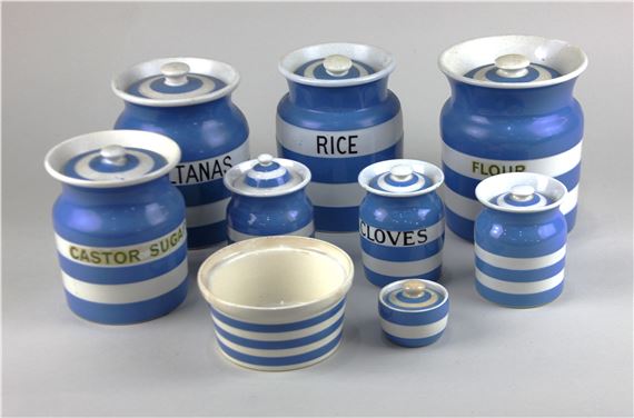 Green | T.G.Green and other Cornish Kitchen ware blue and white striped ...