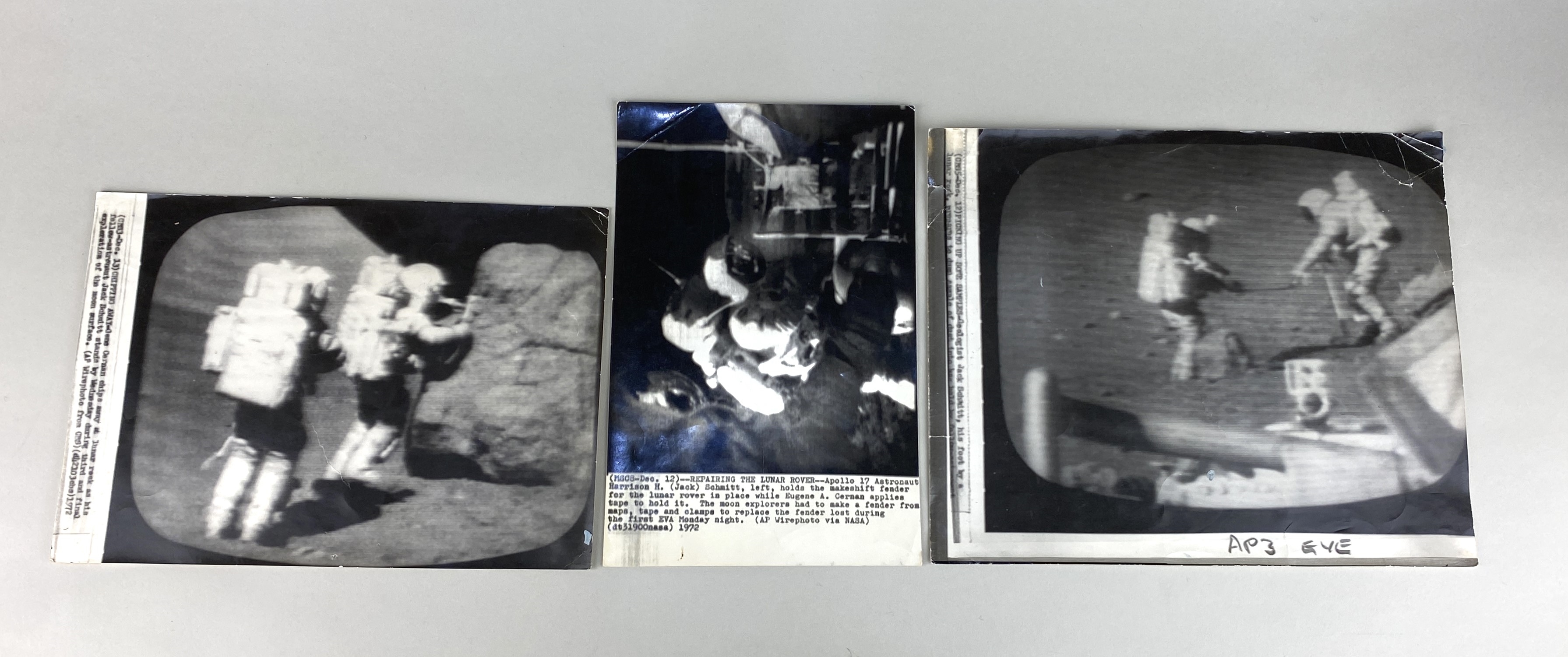 Royston Hopson | Three 1972 press photographs of the Apollo 17 space ...