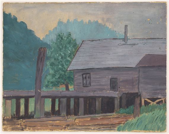 Arthur Runquist | Arthur Runquist Double-Sided Landscape Oil on Board ...