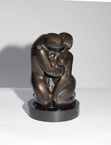 Ferdinand Parpan | Intertwined couple Brown patina bronze proof ...
