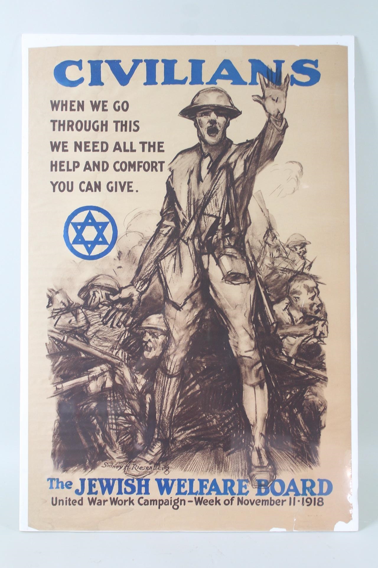 Sidney H. Riesenberg | Lot of 3 Original WW1 Propaganda Posters, Jewish ...