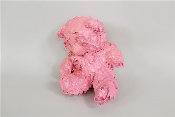 Dave Cole | Dave Cole Contemporary Sculpture Solo Teddy Bear, Pink Series (1975) | MutualArt