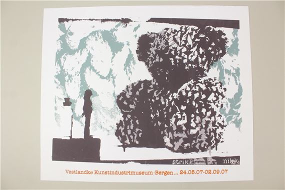 Dave Cole | Lot of 23 Dave Cole Exhibition Screenprint Posters, FIberglass Knit Bear Bergen ...