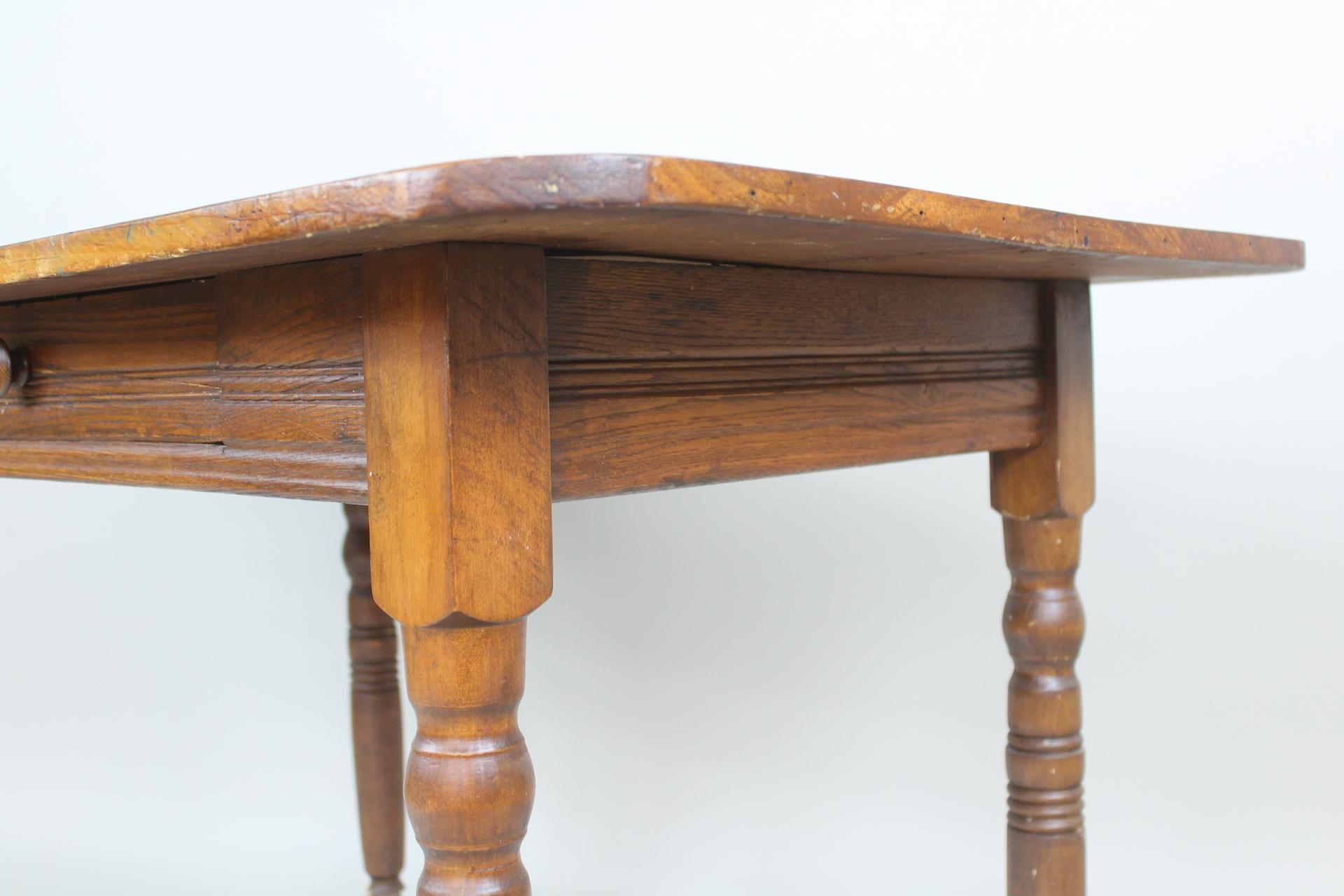 Front | Wood Paint Splattered Artist's Work Table on Wheels | MutualArt