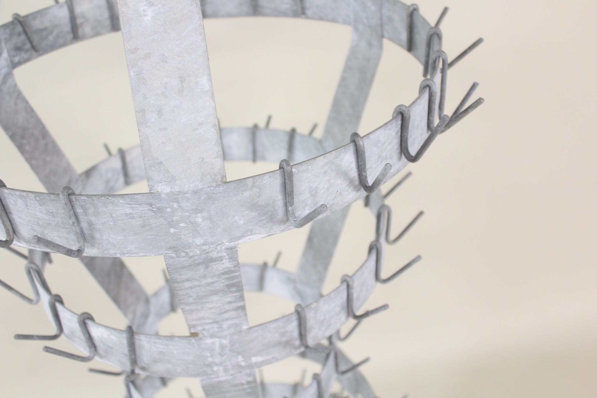 Large | Large Galvanized French Bottle Drying Rack | MutualArt