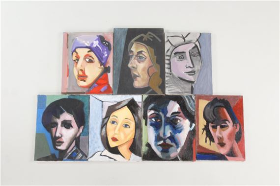 Clark Murray | Lot of 7 Clark Murray Portrait Paintings | MutualArt