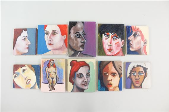 Clark Murray | Lot of 10 Clark Murray Portrait Paintings (1986) | MutualArt