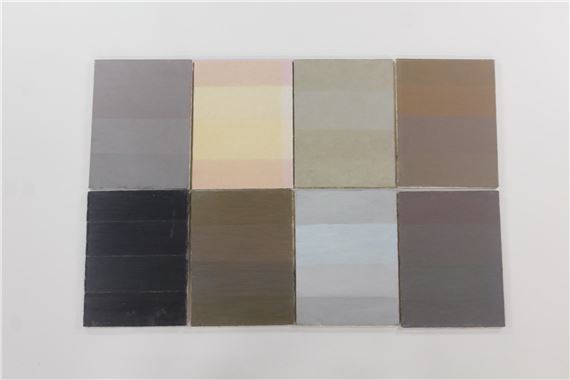 Clark Murray | Lot of 8 Clark Murray Monochromatic Paintings, Gray ...