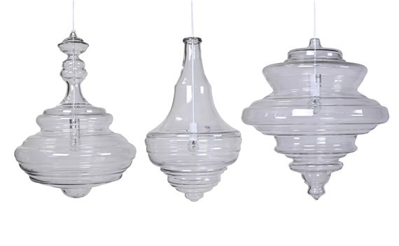 Three | THREE HANDBLOWN GLASS LIGHT FITTINGS BY LASVIT, MODERN | MutualArt