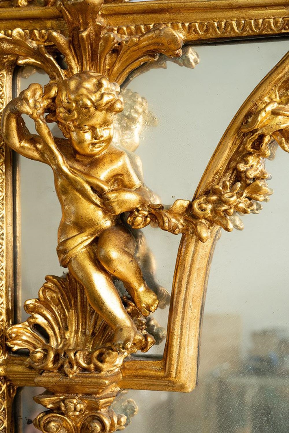 Pier Jacopo Alari Bonacolsi | Console with antique gilded mirror. 20th ...