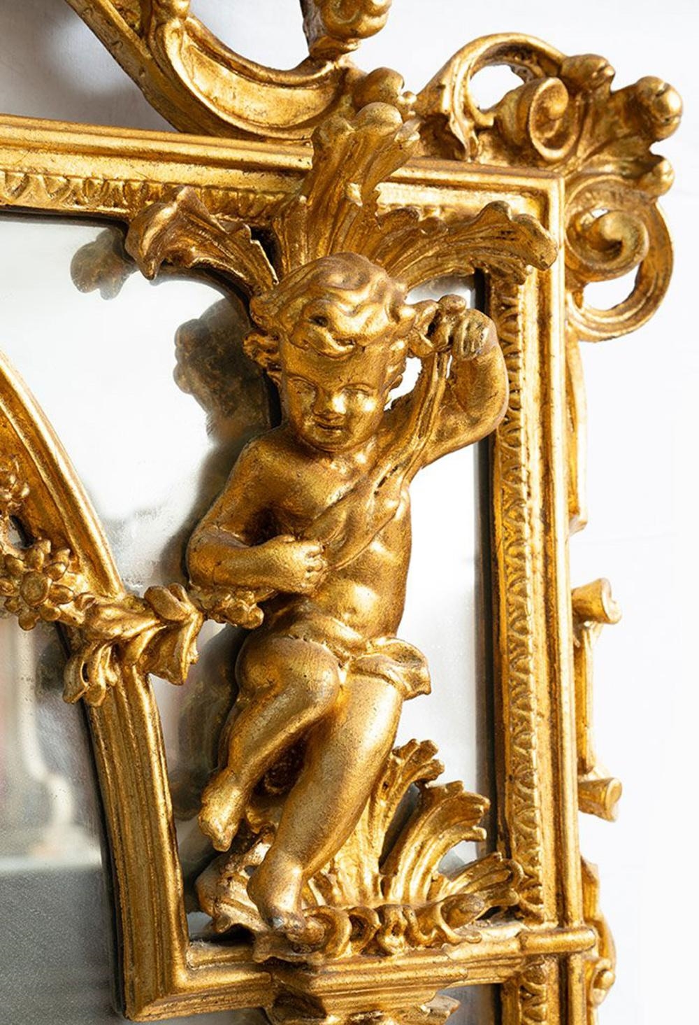 Pier Jacopo Alari Bonacolsi | Console with antique gilded mirror. 20th ...