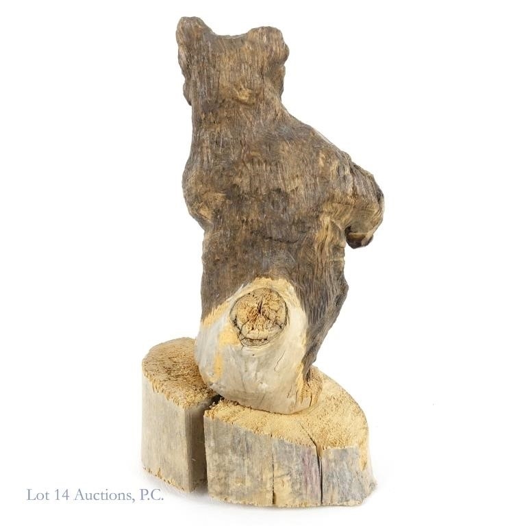 Tim Curley | Tim Curley (1920's-1991) Carved Bear (1988) | MutualArt