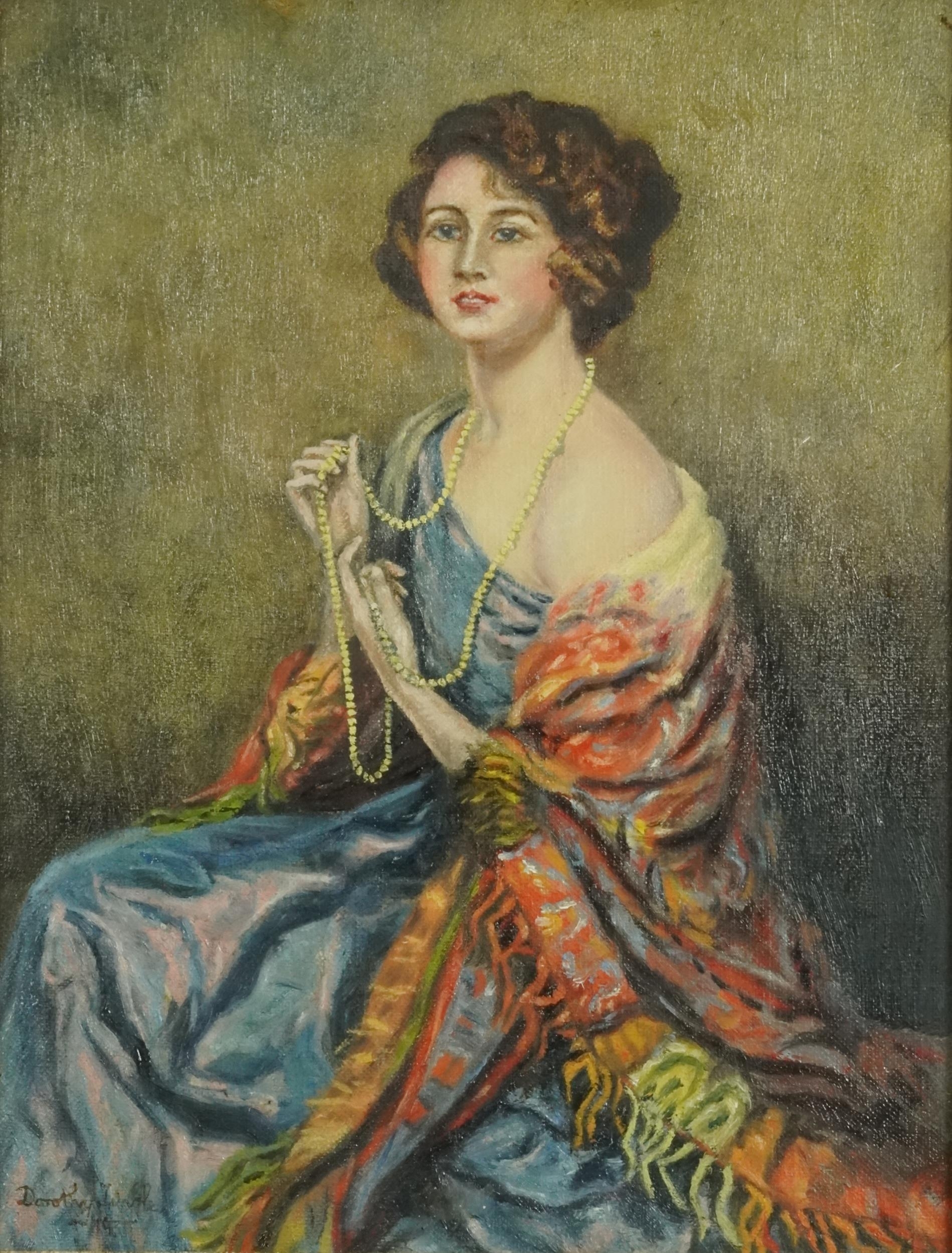 Dorothy Walker | Full length portrait of a lady wearing pearls (Early ...