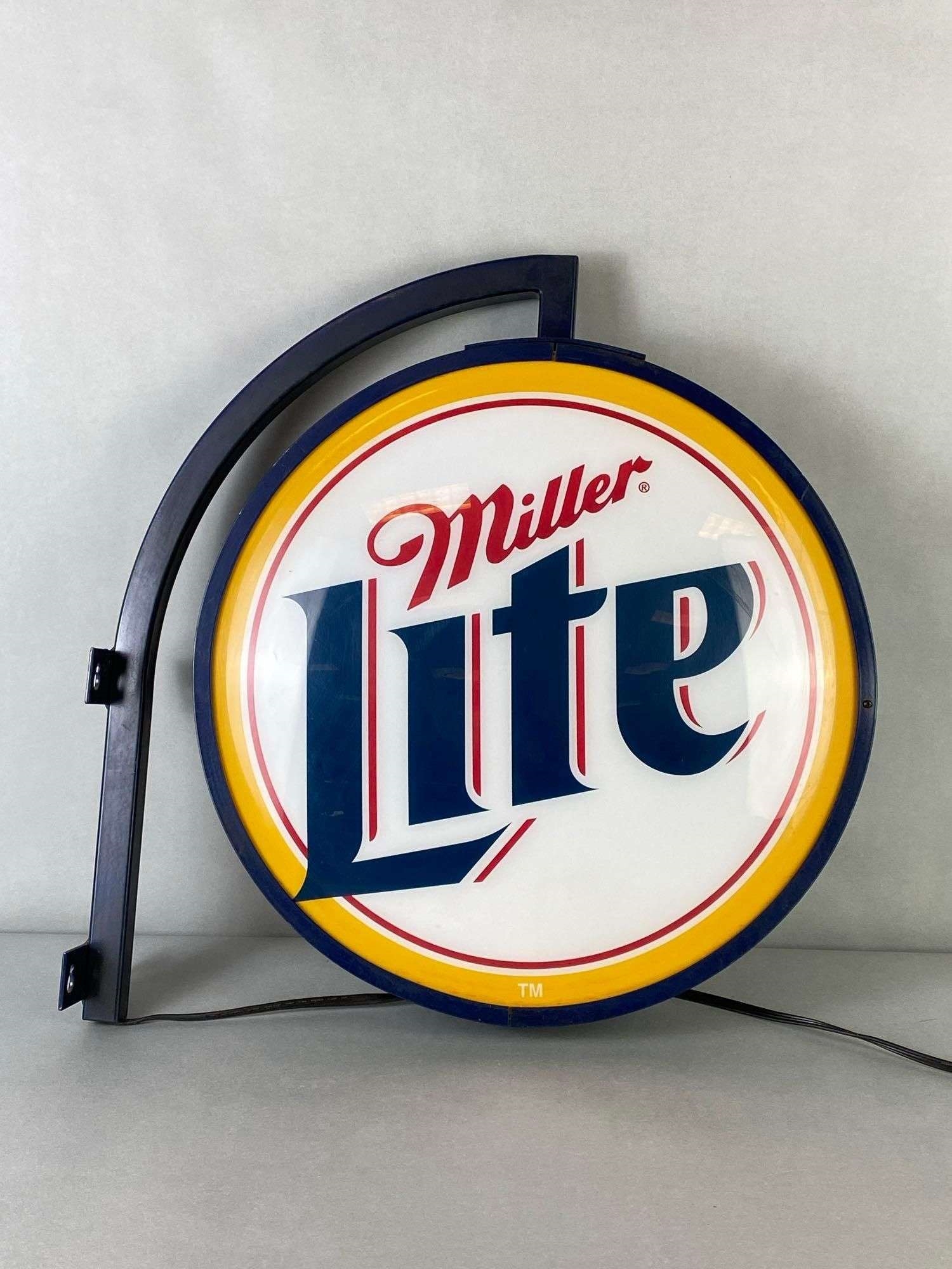 C. Miller | Miller Lite Light Up Advertising Flange Sign Turn off bid ...
