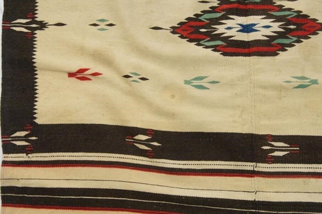 Three | Antique Mexican Saltillo Wool Serape Weaving (1920) | MutualArt
