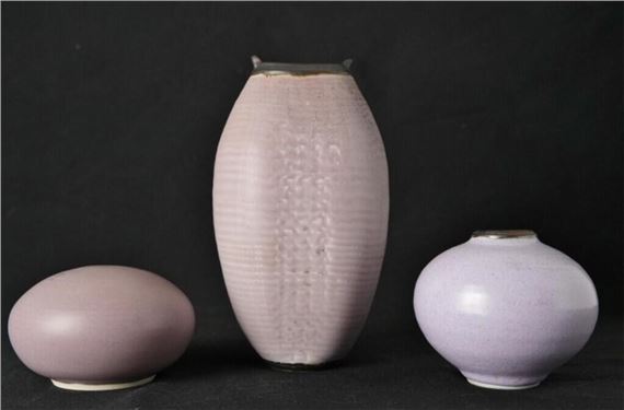 Otto Heino | Two Otto Heino Glazed Ceramic Vases & paperweight | MutualArt