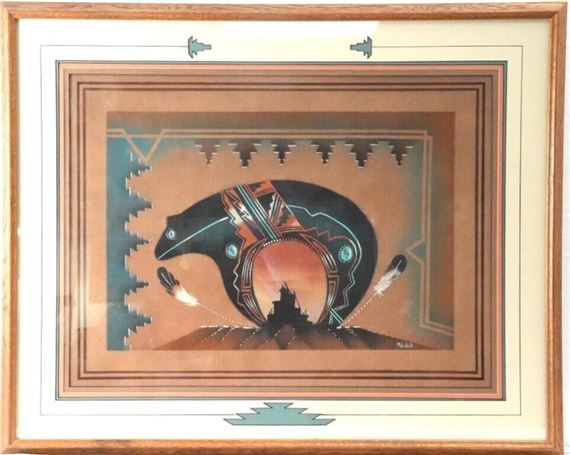 Ben Mitchell | Navajo Ben Mitchell Native American Sand painting ...