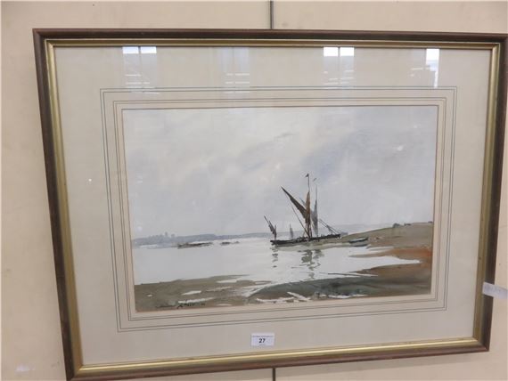 Edward Wesson | Low Tide on the Swale | MutualArt