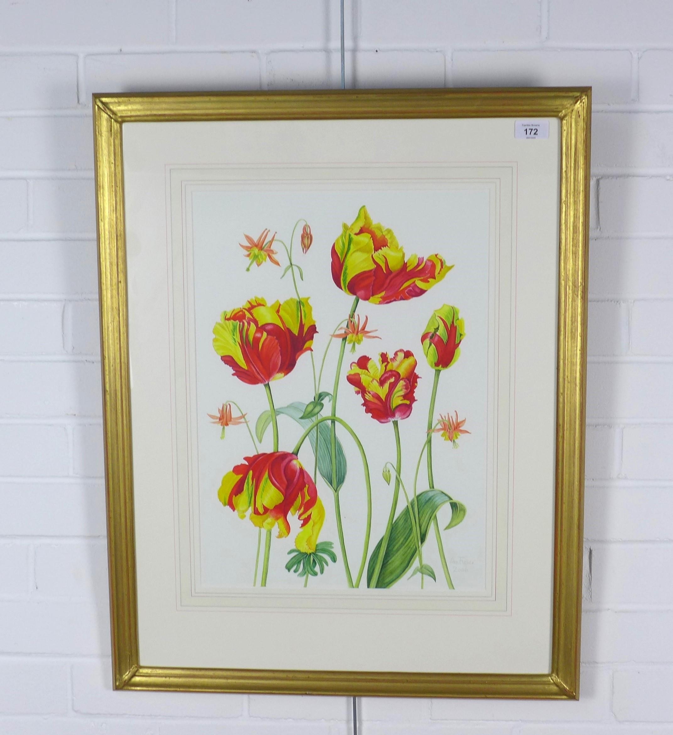 Ann Fraser | watercolour of irises | MutualArt