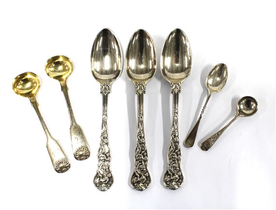 Silver | Three Victorian silver teaspoons (1846) | MutualArt