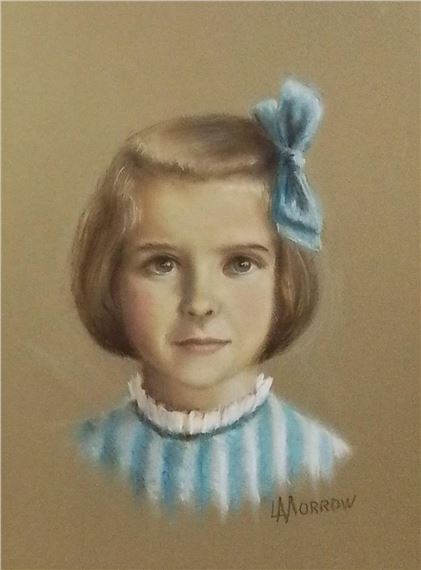 Lois Morrow | Little Girl Portrait Oil Pastel | MutualArt