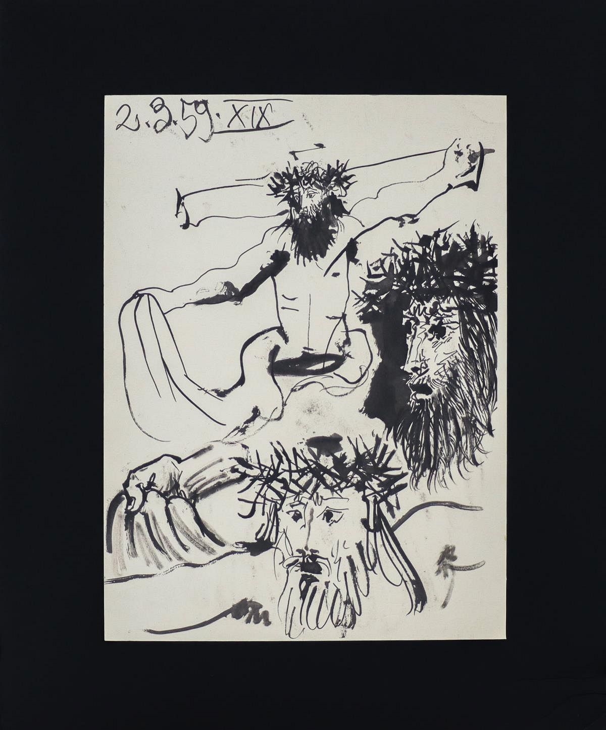 Pablo Picasso | Jesus on the cross (2.3.59. XIX (1959) | MutualArt