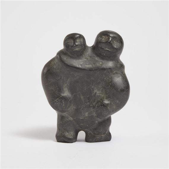 Barnabus Arnasungaaq | MOTHER WITH CHILD IN AMAUTI | MutualArt