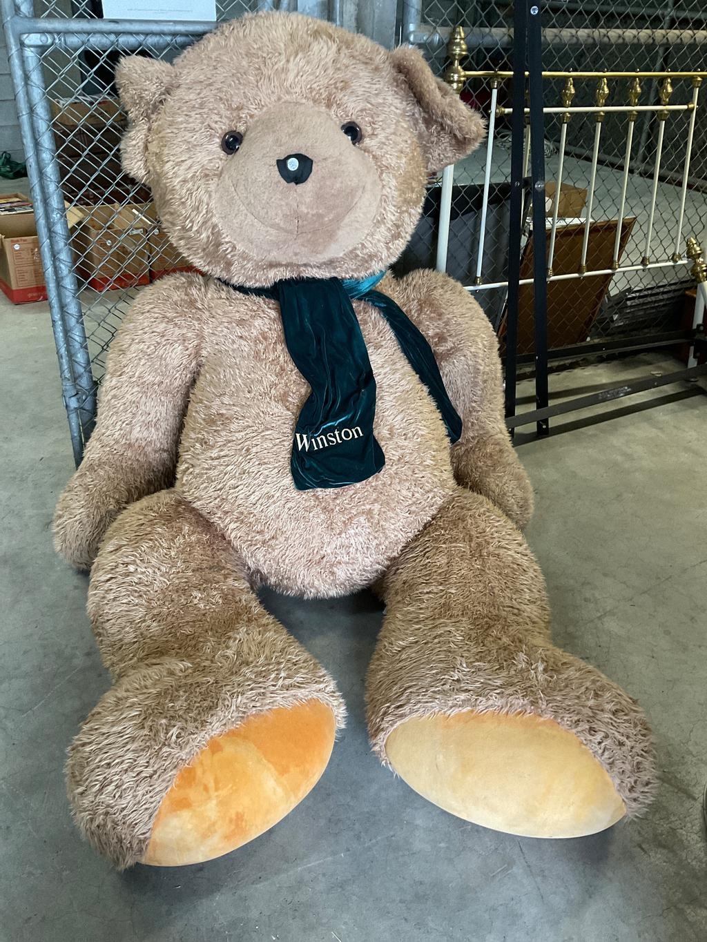 E C Wadlow | LARGE STUFFED TEDDY BEAR - WINSTON | MutualArt