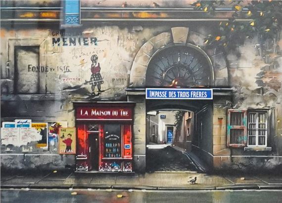 Thomas Pradzynski | Parisian Street Scene | MutualArt