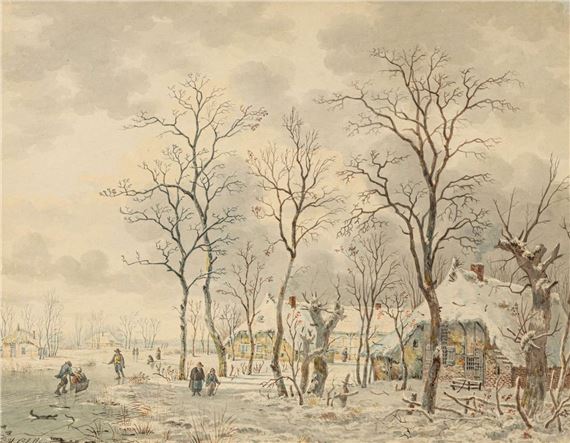 Gerrit Hendrik Gobell | Winterlandschap (1826) | MutualArt