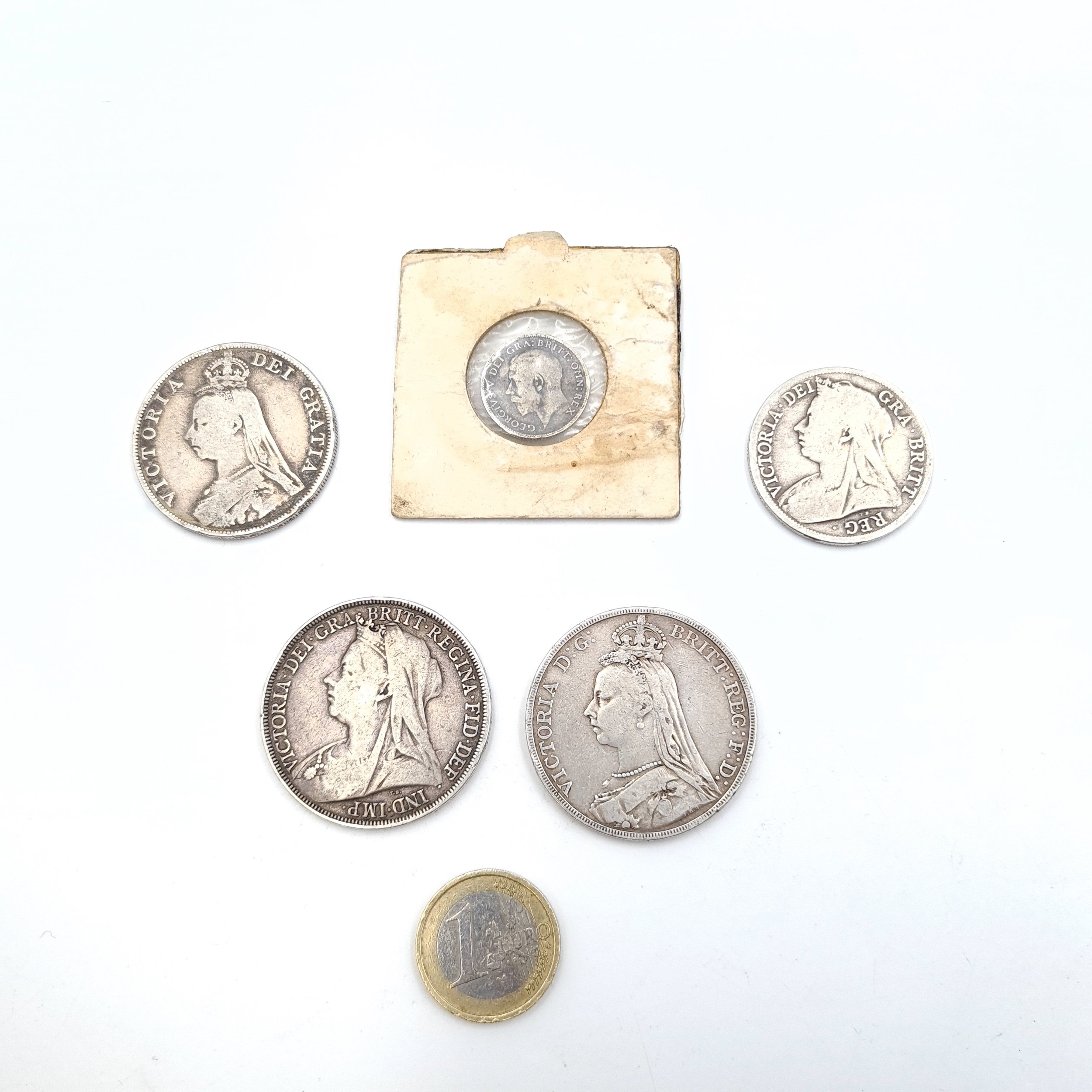Silver | A collection of Victorian silver coins together with an Edwa ...