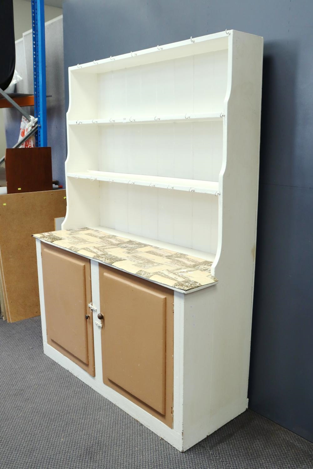 Hutch | PAINTED WHITE PINE HUTCH | MutualArt