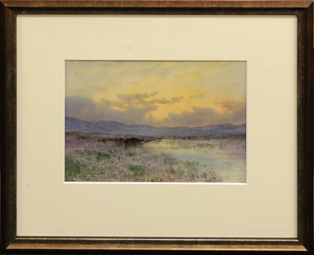 William Percy French | Landscape with heather (1910) | MutualArt