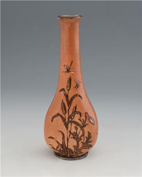 Edwin Martin | a stoneware wildflower vase (Circa 1900) | MutualArt