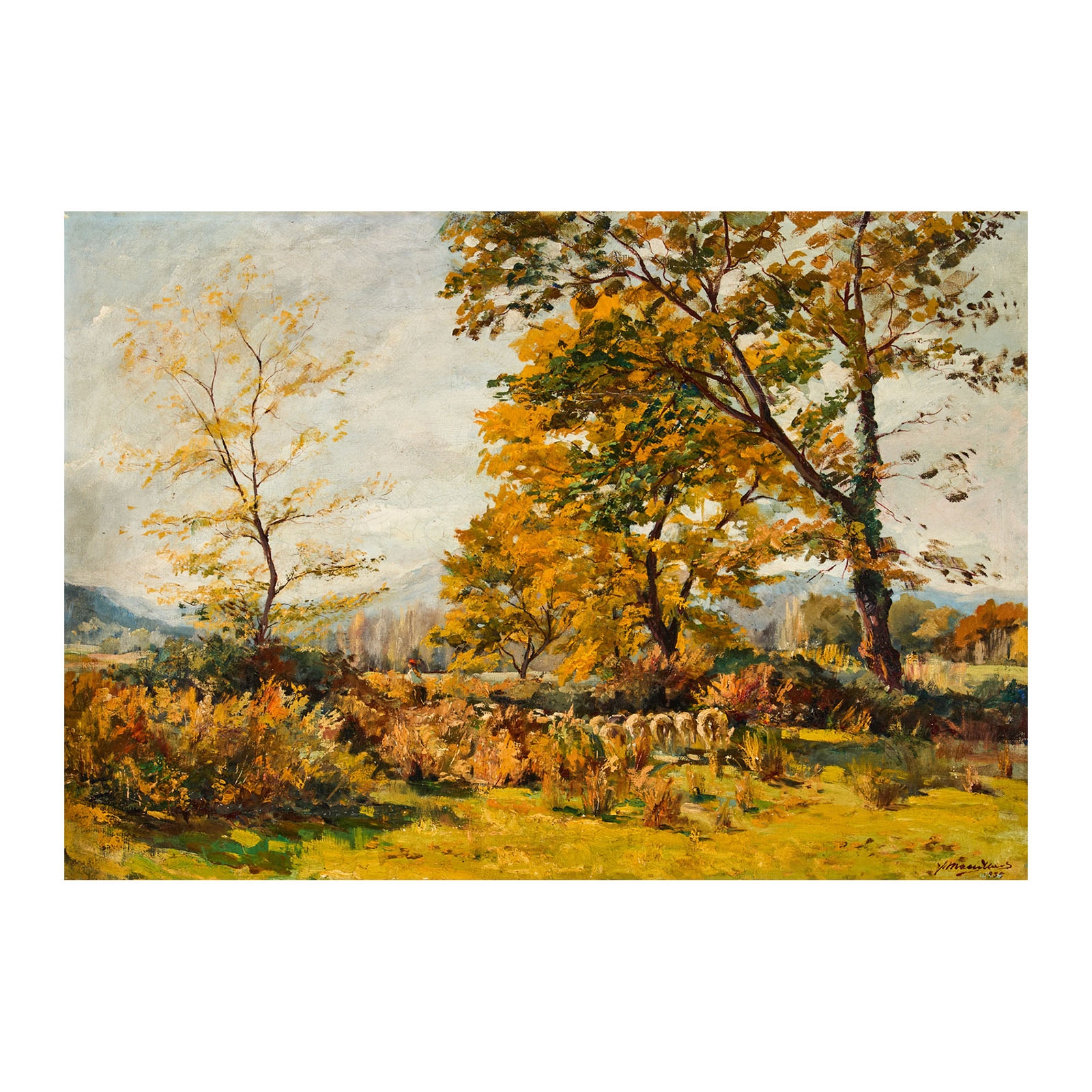 Joaquim Marsillach Codony | Paisaje con ovejas (1935) | MutualArt