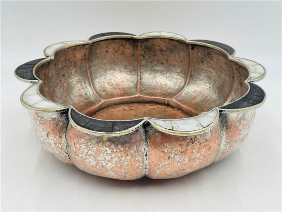 Los Castillo | Large Serving Bowl in Copper and Mother Of Pearl by Los ...